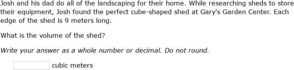IXL | Volume of cubes and rectangular prisms: word problems | 6th grade ...