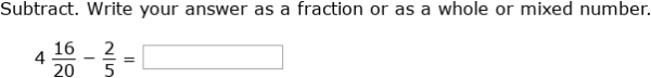 IXL | Subtract fractions from mixed numbers | 5th grade math