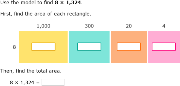 IXL | Multiply 1-digit numbers by 3-digit or 4-digit numbers using area ...