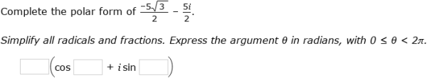 IXL - Convert complex numbers from rectangular to polar form ...