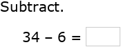 IXL | Subtract a one-digit number from a two-digit number | 1st grade math