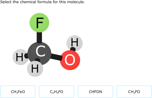 IXL | Match chemical formulas to ball-and-stick models | 5th grade science