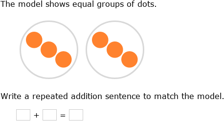 IXL | Write addition sentences for equal groups - sums to 25 | 3rd grade math