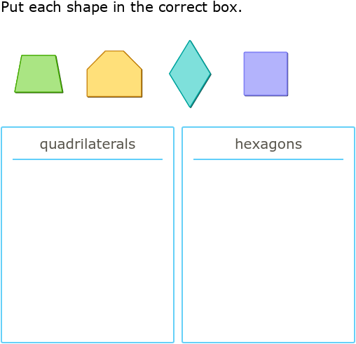 IXL | Sort two-dimensional shapes | 1st grade math