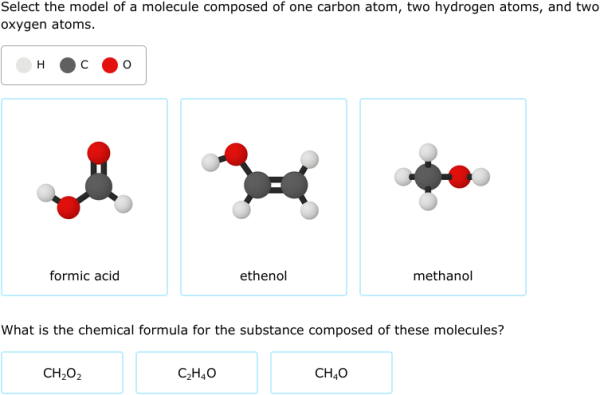 IXL | How are substances represented by chemical formulas and models ...