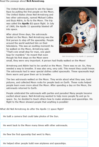 IXL | Neil Armstrong | 5th grade social studies