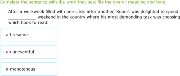IXL | Choose the word whose connotation and denotation best match the ...