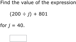 IXL | Evaluate variable expressions | 5th grade math