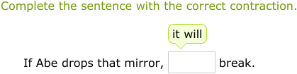 IXL | Pronoun-verb contractions | 3rd grade language arts