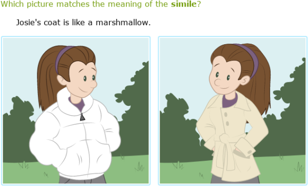 IXL | Similes and metaphors with pictures | 4th grade language arts