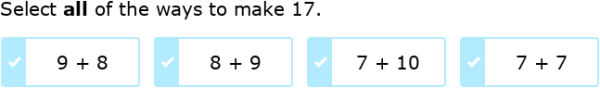 IXL | Ways to make a number using addition - sums 10 to 20 | 1st grade math