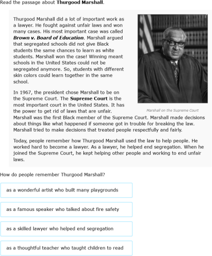 IXL | Thurgood Marshall | 3rd grade social studies