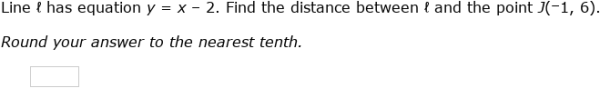 IXL - Find the distance between a point and a line (Geometry practice)