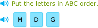 IXL | Put the letters in ABC order | Kindergarten language arts