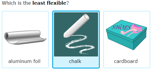IXL - Compare properties of materials (4th grade science practice)