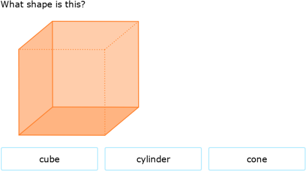 IXL | Name the three-dimensional shape | 1st grade math