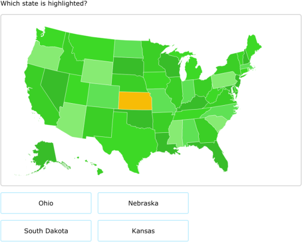 IXL - Identify states of the Midwest (3rd grade social studies practice)