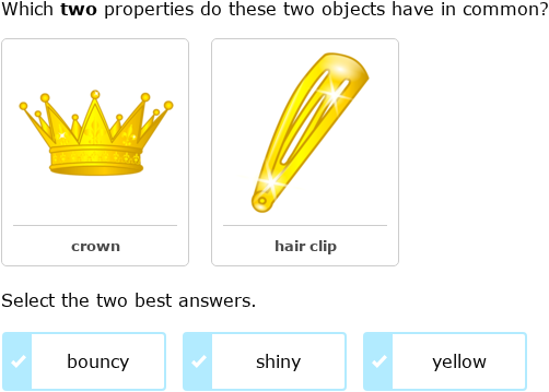 IXL | Compare properties of objects | 4th grade science