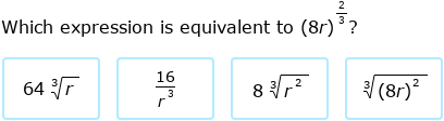 IXL - Convert between rational exponents and radicals (Algebra 2 practice)