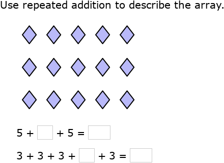 IXL | Write addition sentences for arrays | 1st grade math