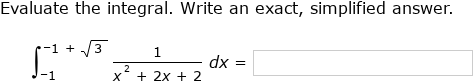 IXL - Integrate by completing the square (Calculus practice)