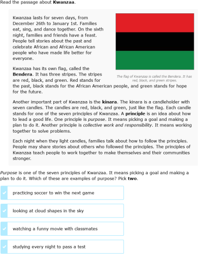 IXL | Kwanzaa | 4th grade social studies