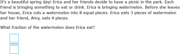 IXL | Fractions of a whole: word problems | 3rd grade math