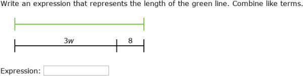 IXL | Write variable expressions from diagrams | 6th grade math