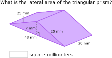IXL | Lateral area of triangular prisms | 7th grade math