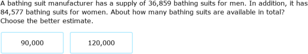 IXL | Estimate sums and differences: word problems | 4th grade math
