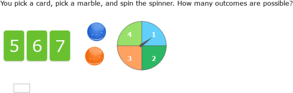 IXL | Compound events: find the number of outcomes | 7th grade math