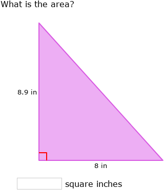 IXL | Area of squares and triangles: review | 7th grade math