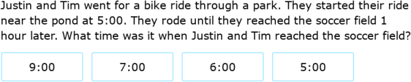 IXL | Find the end time to the hour: word problems | 1st grade math