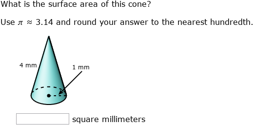 IXL | Surface area of cones | 8th grade math
