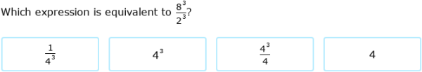 IXL | Identify equivalent expressions involving exponents | 8th grade math