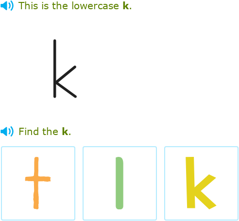 IXL | Learn the letter K | Pre-K language arts