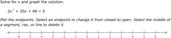 IXL - Graph solutions to quadratic inequalities (Precalculus practice)