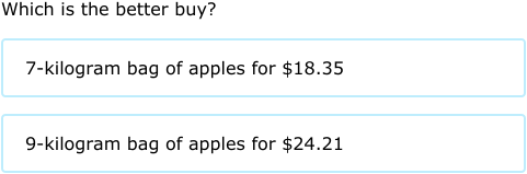 IXL - Unit prices (Algebra 1 practice)