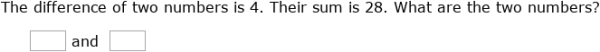 IXL - Find two numbers based on sum and difference (Algebra 1 practice)
