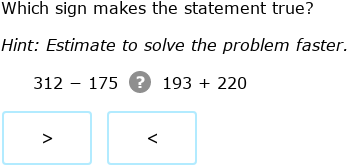 IXL | Estimate to compare sums and differences | 3rd grade math