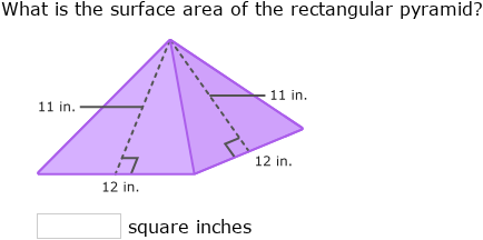 IXL | Surface area of pyramids | 6th grade math