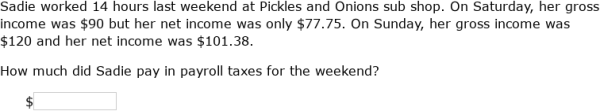 IXL | Calculate gross and net income | 6th grade math