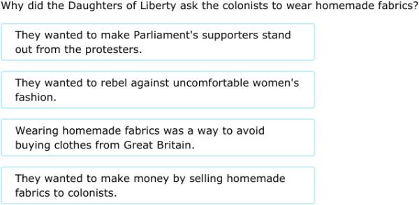 IXL | The American Revolution: New British taxes | 4th grade social studies