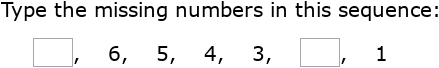 IXL | Complete a sequence - up to 10 | 1st grade math