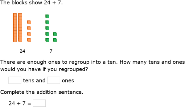 IXL | Use models to add a two-digit and a one-digit number - with ...