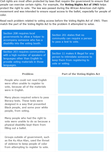 IXL - What are civil liberties and civil rights? (Civics & government ...