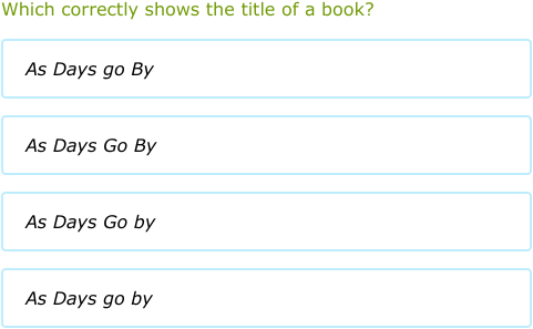 IXL | Capitalizing titles | 5th grade language arts