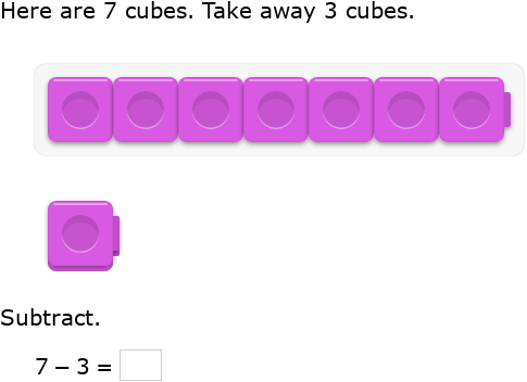 IXL | Subtract with cubes - up to 10 | 1st grade math