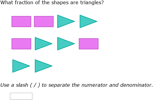 IXL | Fractions of a group of shapes | 4th grade math