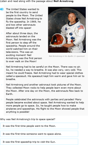 IXL | Neil Armstrong | 1st grade social studies